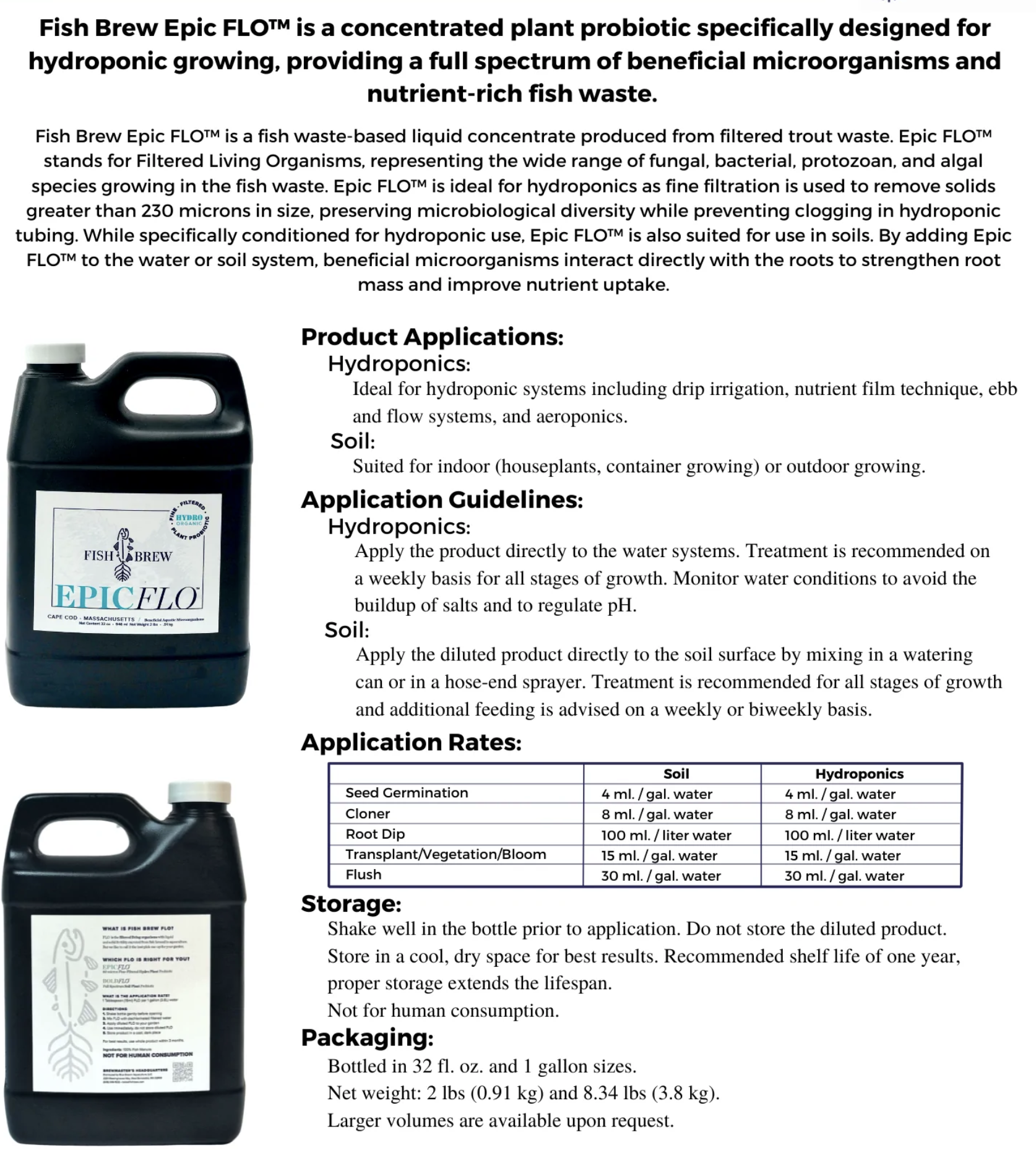 Fish Brew Epic FLO Plant Probiotic - Dagga Garden